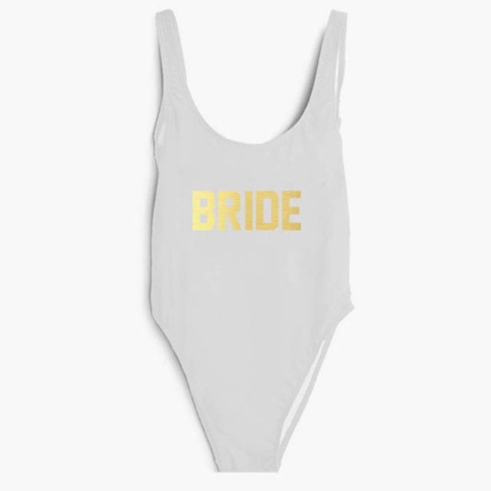 Bride Swimsuit. Bride Bathing Suit. Bride Swim. One Piece - Etsy