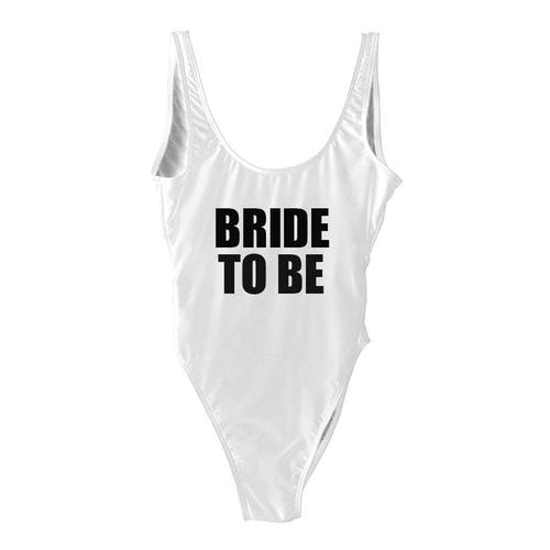 Bride Swim One Piece Swimsuit Bachelorette Bathing Suit Etsy