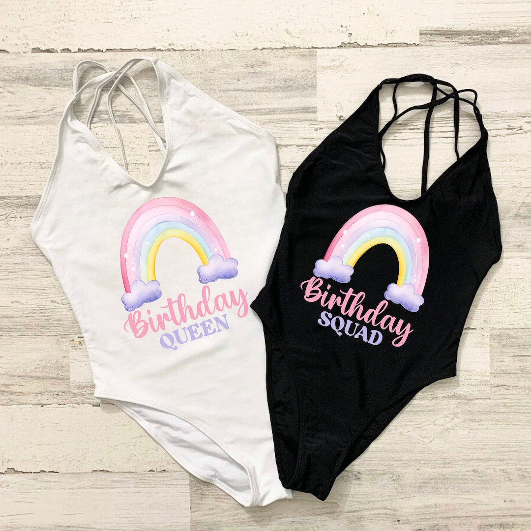 Birthday Squad Swimsuit, Birthday Party Swims, Birthday Girl Swim ...