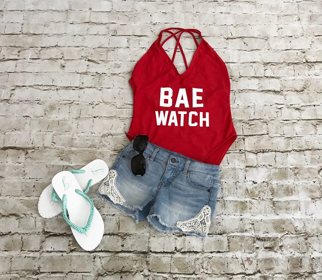 Bae Watch Bathing Suit. One Piece Swimsuit. Beach Swimsuit ...