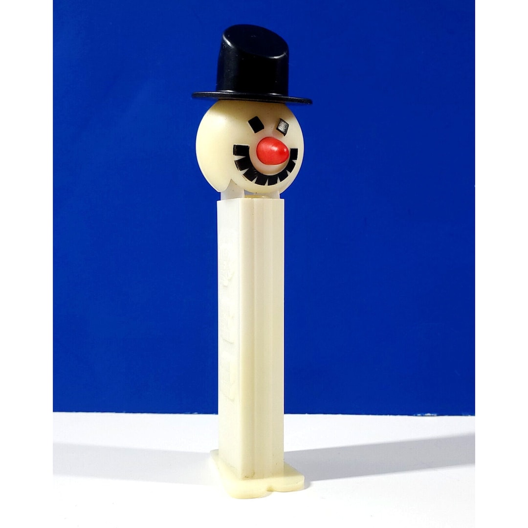 Vintage White Snowman PEZ Christmas Candy Dispenser With Feet Made in ...
