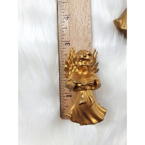 3 Vintage Gold Plastic Angel Christmas Floral Picks Figurines 2.75 - Etsy
