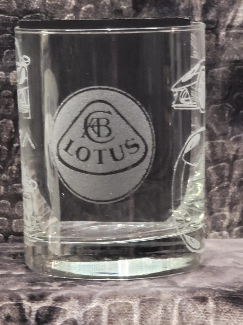 Lotus Emira With Lotus Logo - Laser Etched Rocks Glass - Etsy