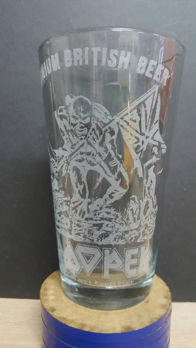 Iron Maiden Trooper Beer - Laser Etched Pint Glass - Etsy