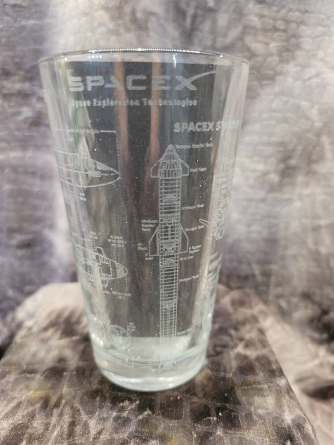 SPACEX - Starship & Superheavy - 16oz Laser Etched Pint Glass - Etsy