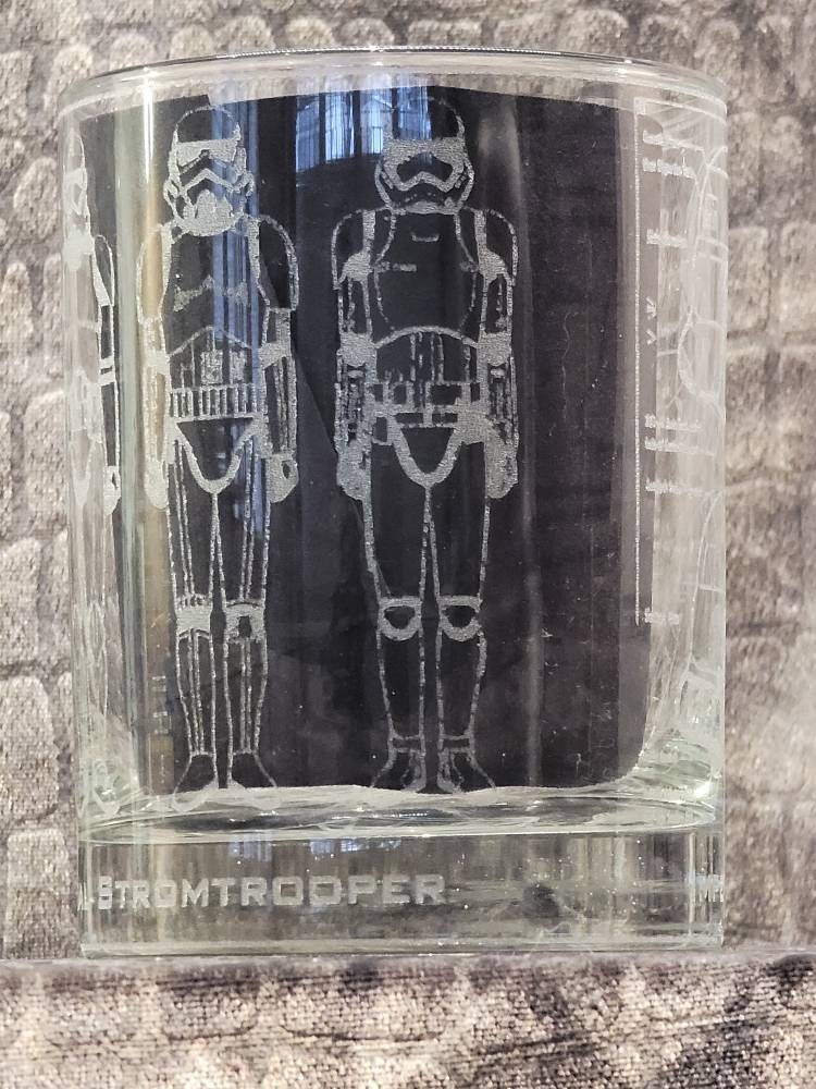Star Wars Imperial Stormtroopers Laser Etched Rocks Glass - Etsy