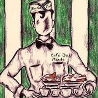 Cafe Two Monde Birthday Banner | Watercolor | Cafe Du Monde | Birthday ...