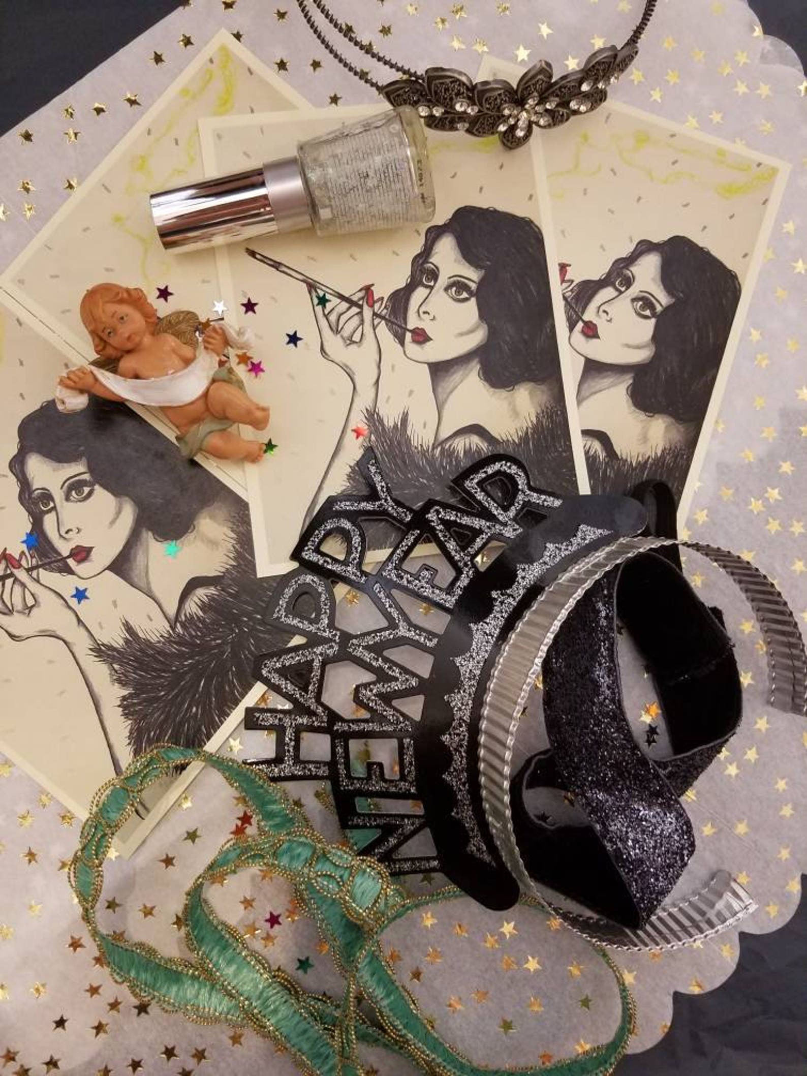 1920's Flapper Girl New Year's Eve Art Print - Etsy