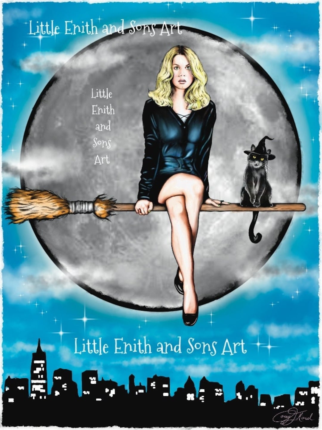 THE ORIGINAL WITCH - Samantha Stephens - Bewitched Art Print, Magnets ...