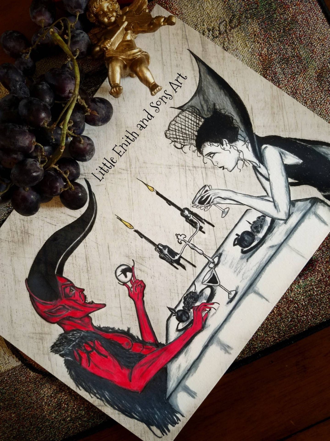 Spooky Date Art Print Darkness and Lily From Legend Movie Artwork ...