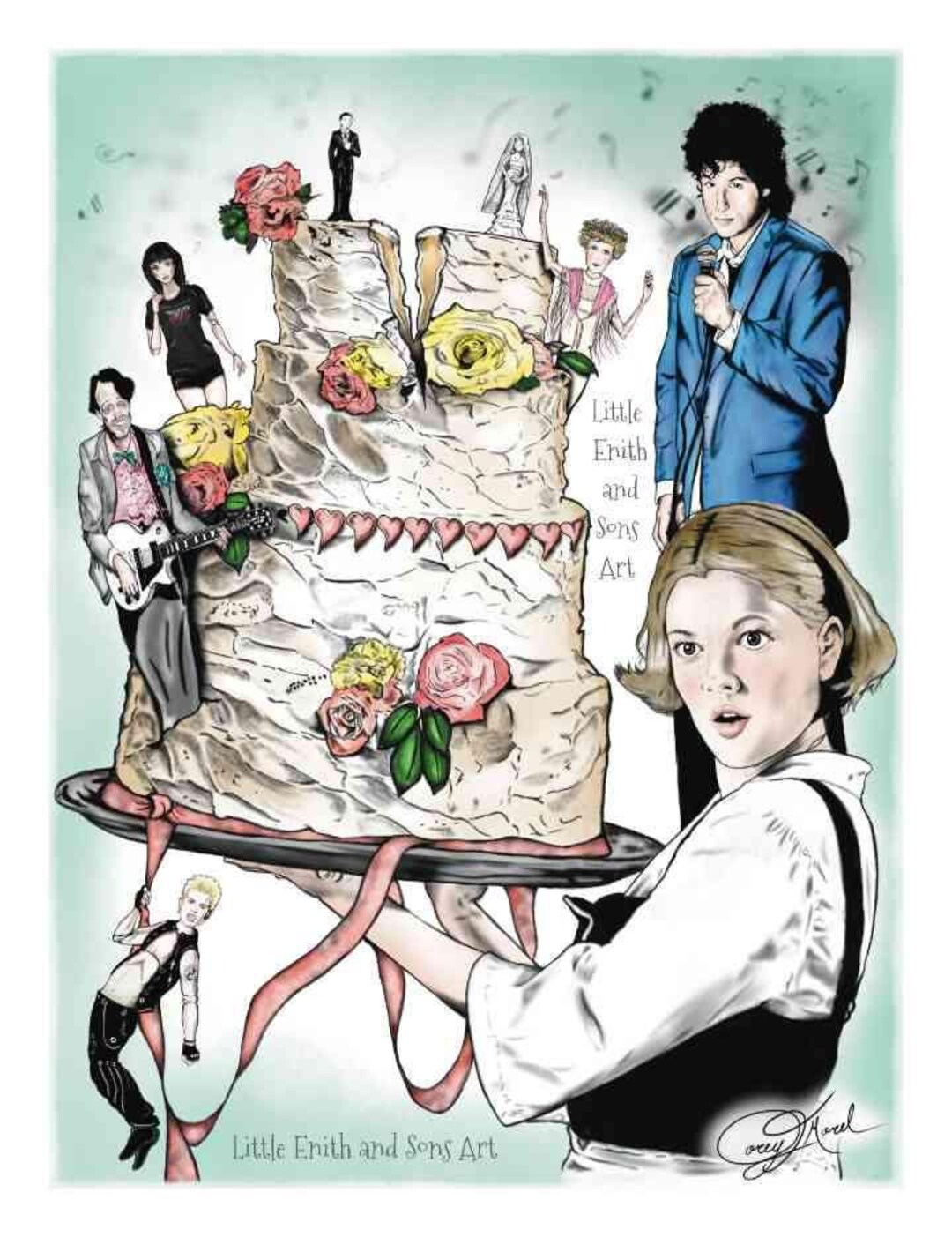 The Wedding Singer - Art Print, Magnets and Sticker - Retro Wedding ...