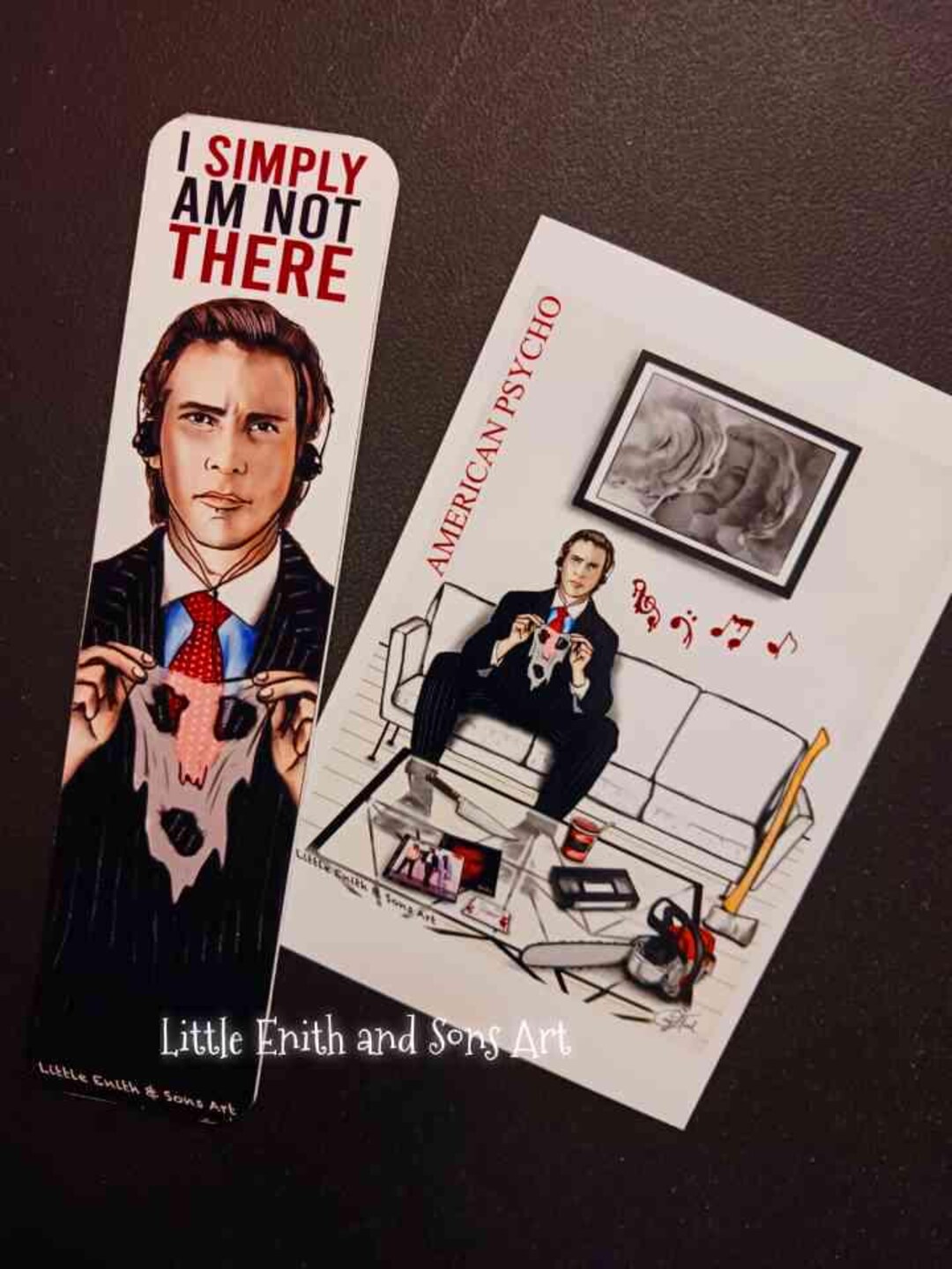American Psycho Bookmark – Handmade Horror Bookmark With 4x6 Art Print ...