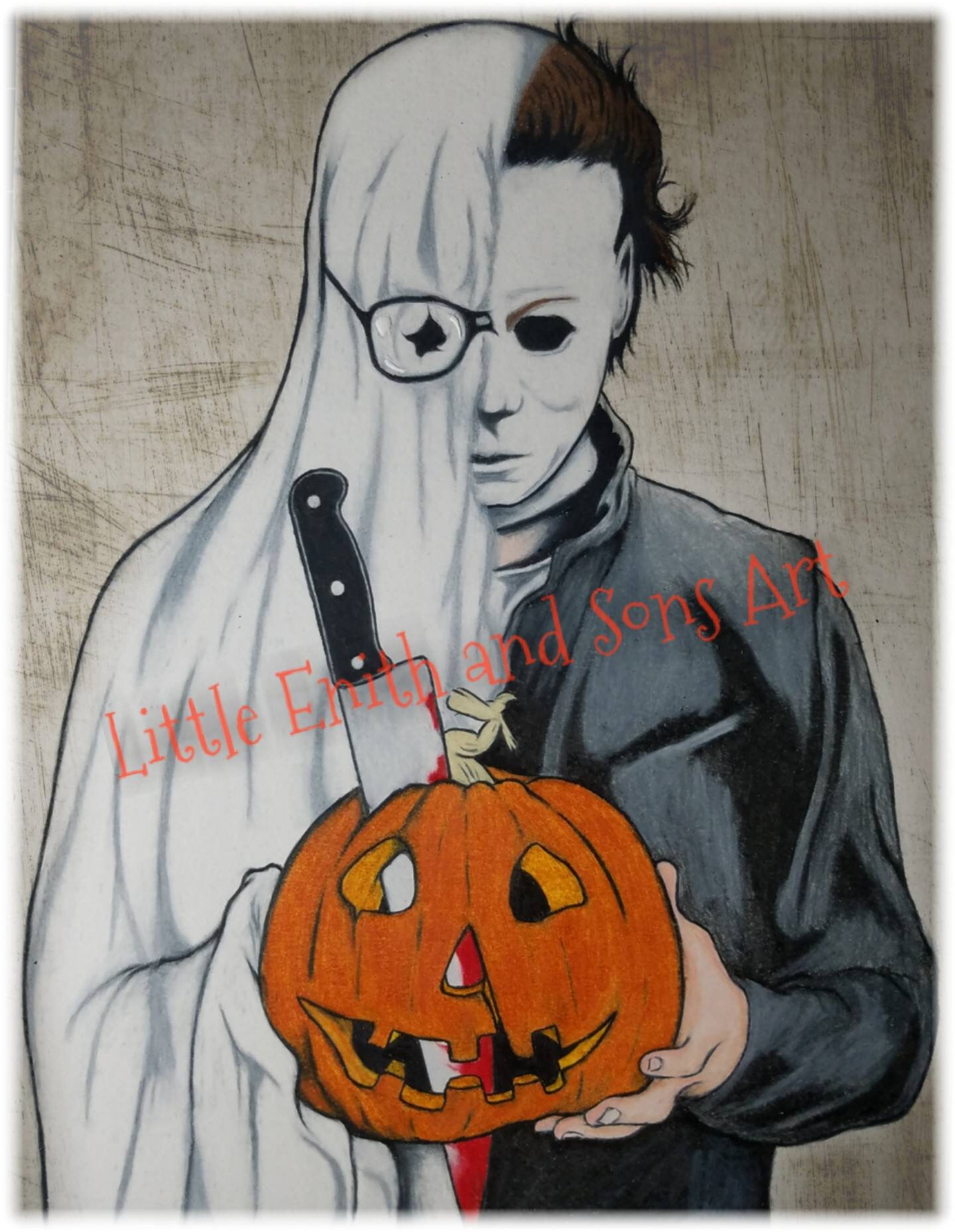 Boogeyman Michael Myers Print Halloween Horror Art Etsy