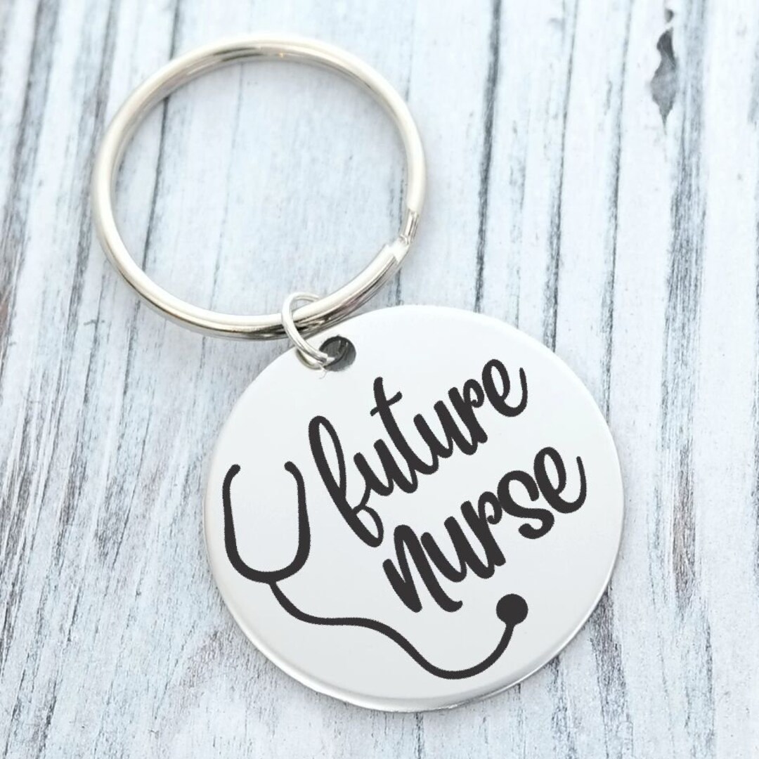 Future Nurse Key Chain Back Can Be Personalized With Custom Message ...