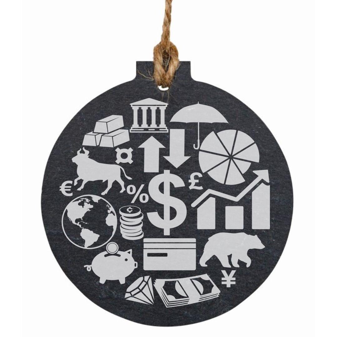 Stock Broker Banker Slate Ornament Gift Christmas Gifts Back Can Be ...