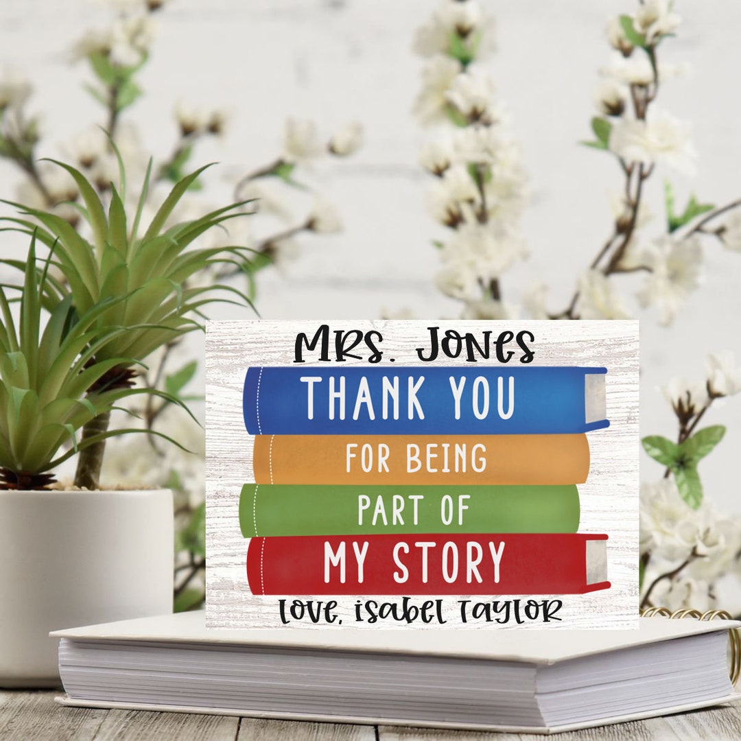 Personalized Teacher Thank You for Being Part of My Story Sign Multiple ...