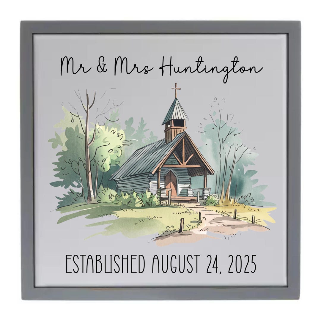Personalized Rustic Church Chapel Wedding Sign Choose From Multiple ...