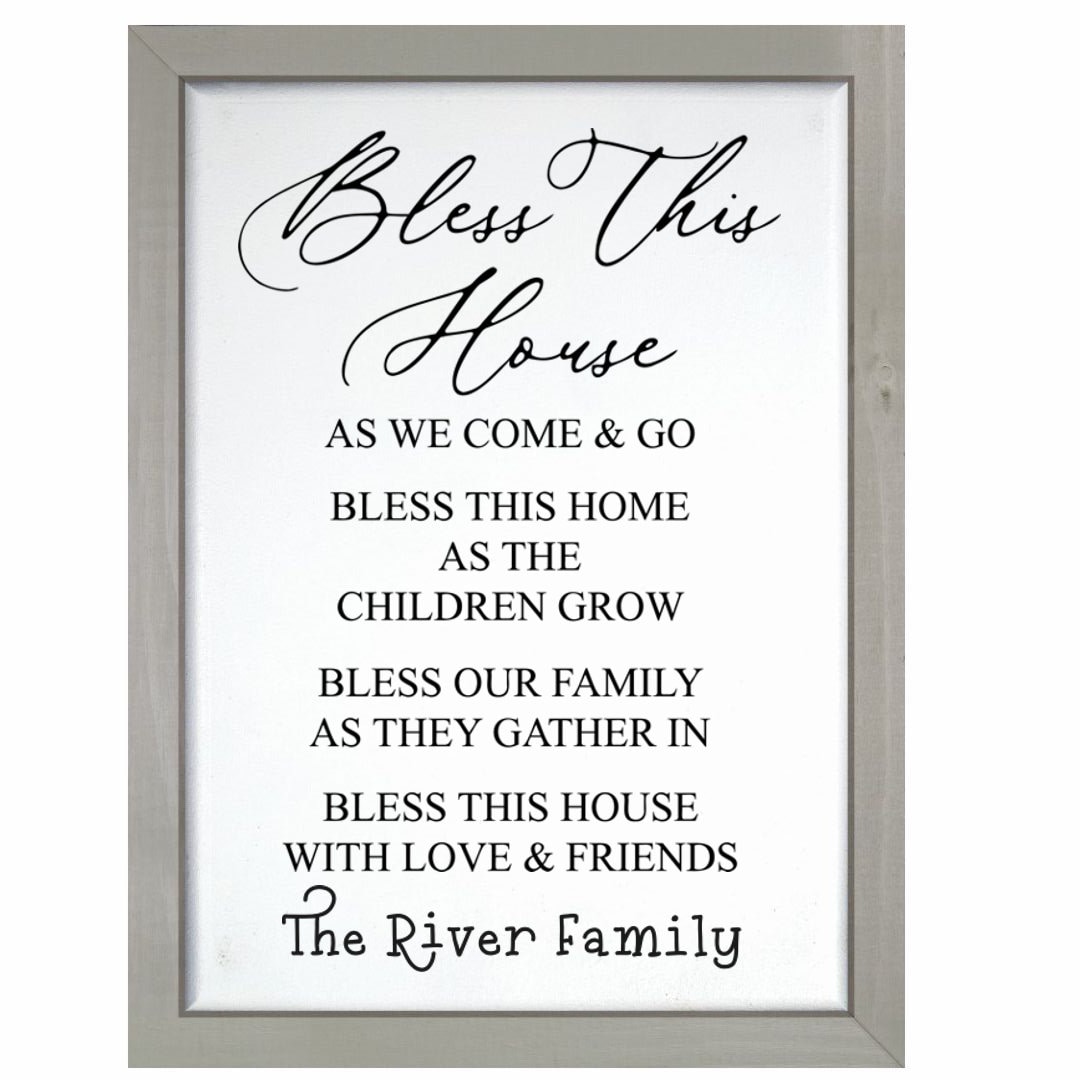 Personalized Bless This House as We Come and Go Custom Farmhouse Wall ...