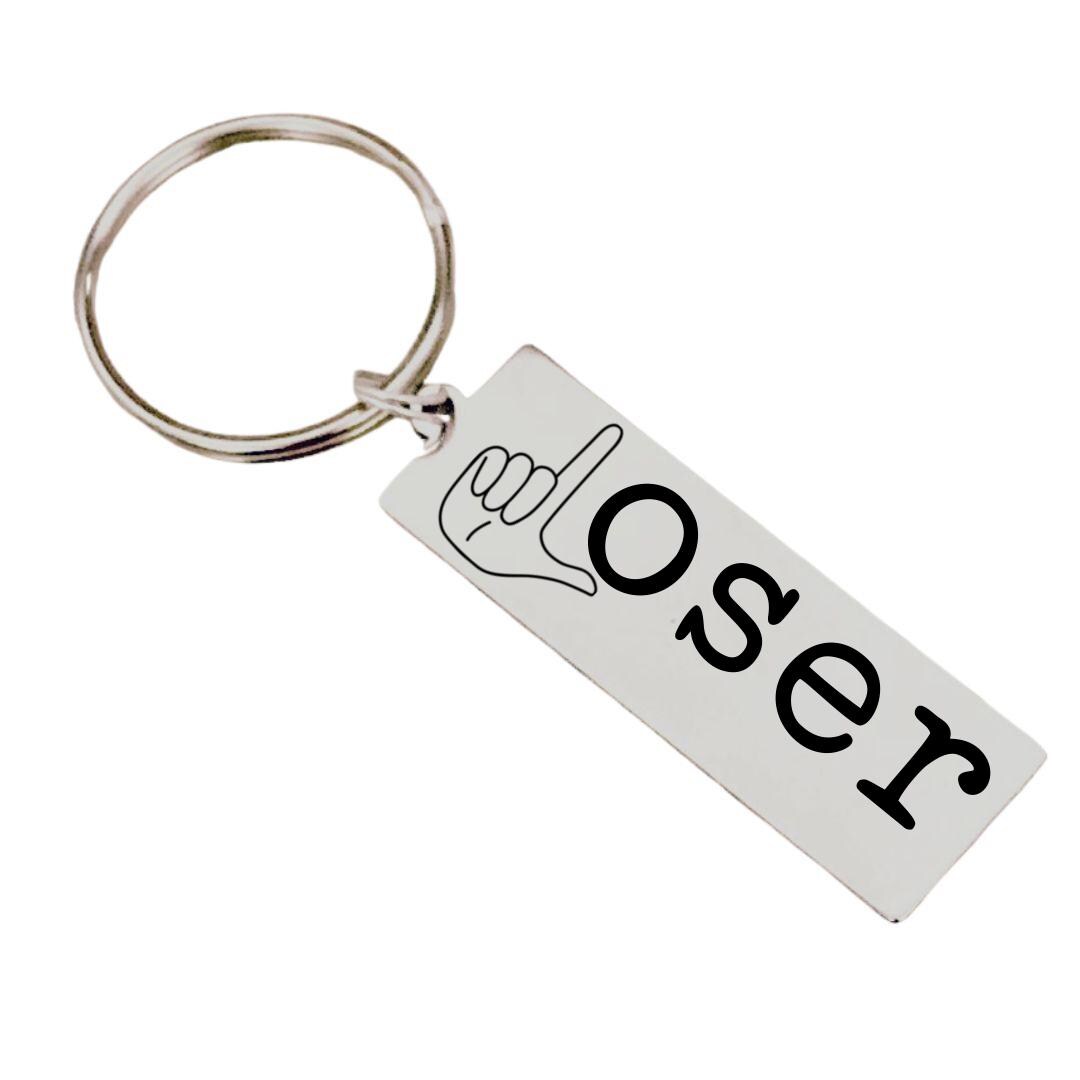 Funny Loser Key Chain Back Can Be Personalized Gift Boyfriend Husband ...
