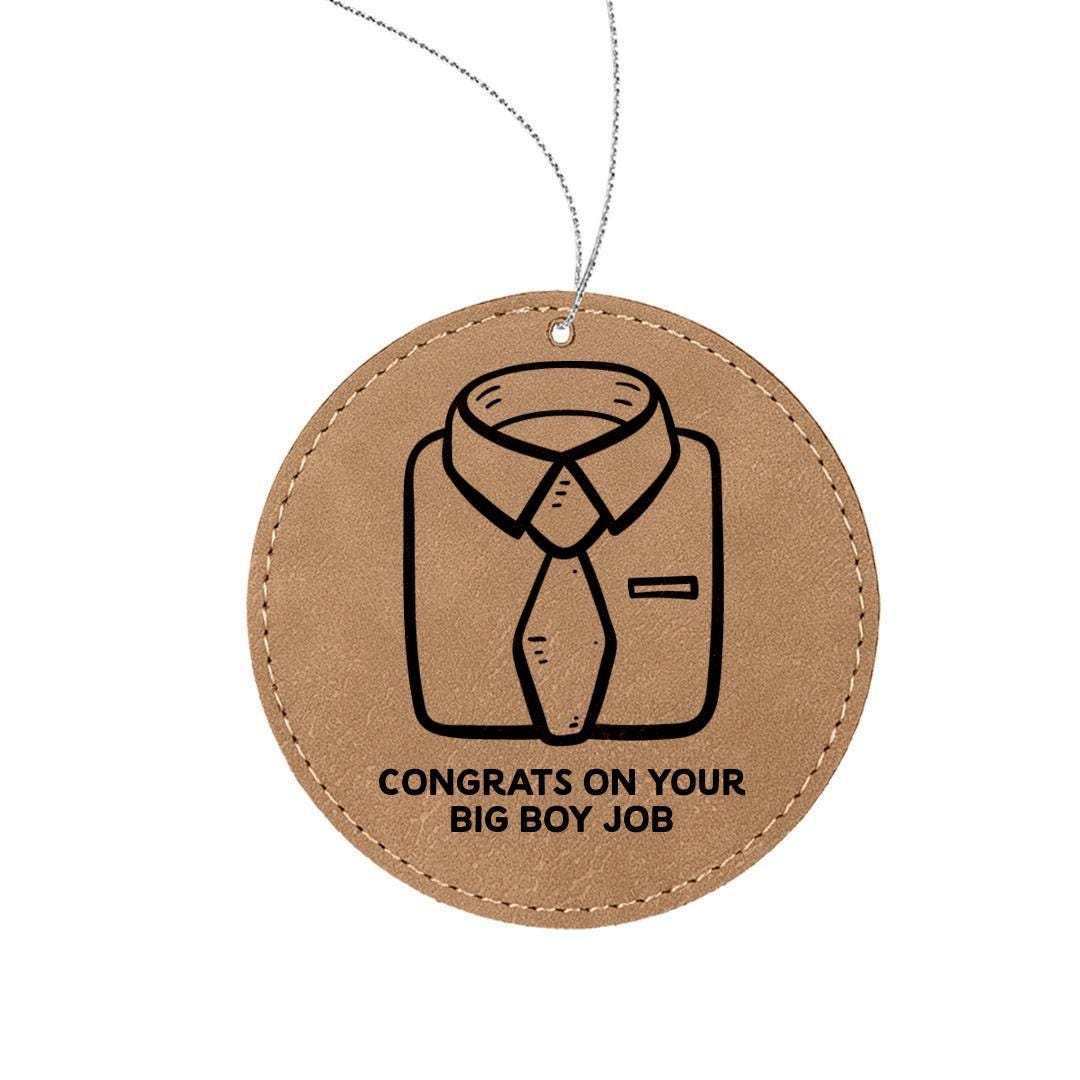 Funny Congrats on Your Big Boy Job Ornament Gift Christmas Gifts Back ...
