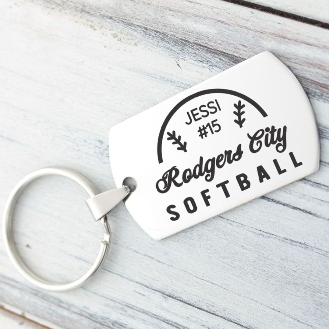 Personalized Softball Team Player Chain Gift End of the Season Senior ...