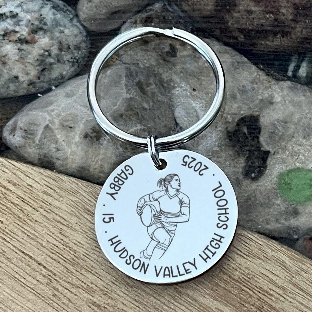 Personalized Rugby Female Ladies Key Chain End of the Season Senior ...