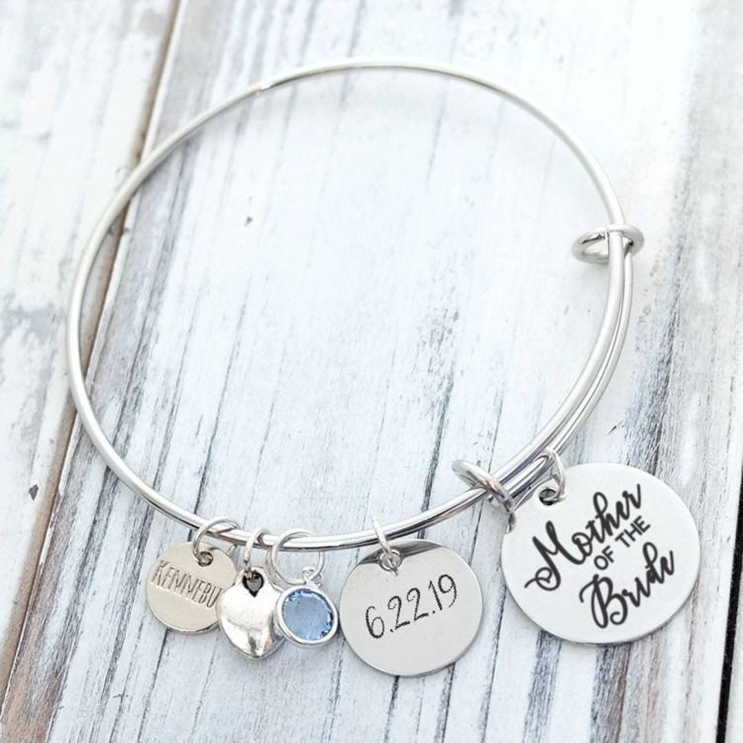 Mother of the Bride Gift, Personalized Wedding Keepsake Bracelet ...