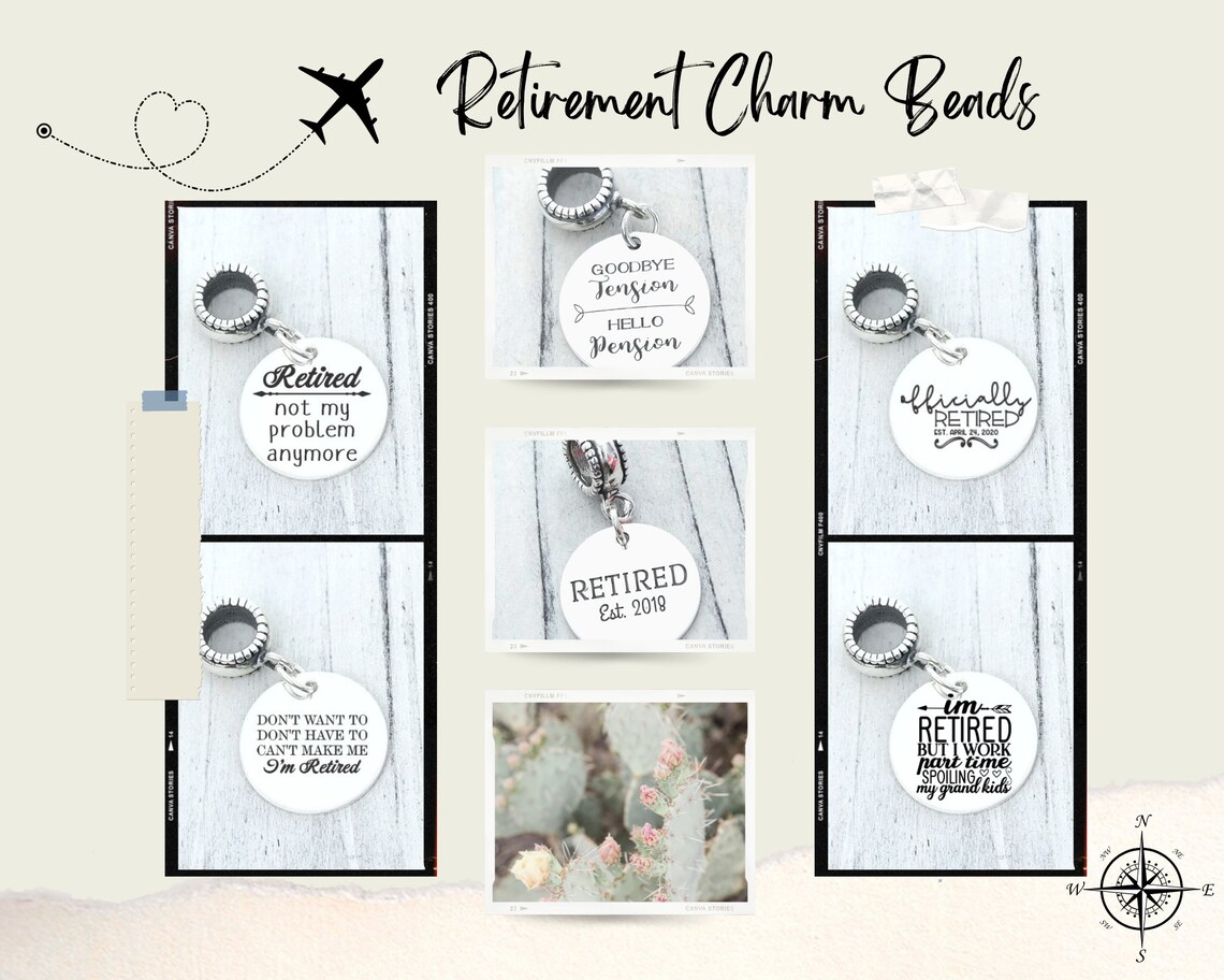 Retired Retirement Theme Personalized Custom Engraved Sterling | Etsy