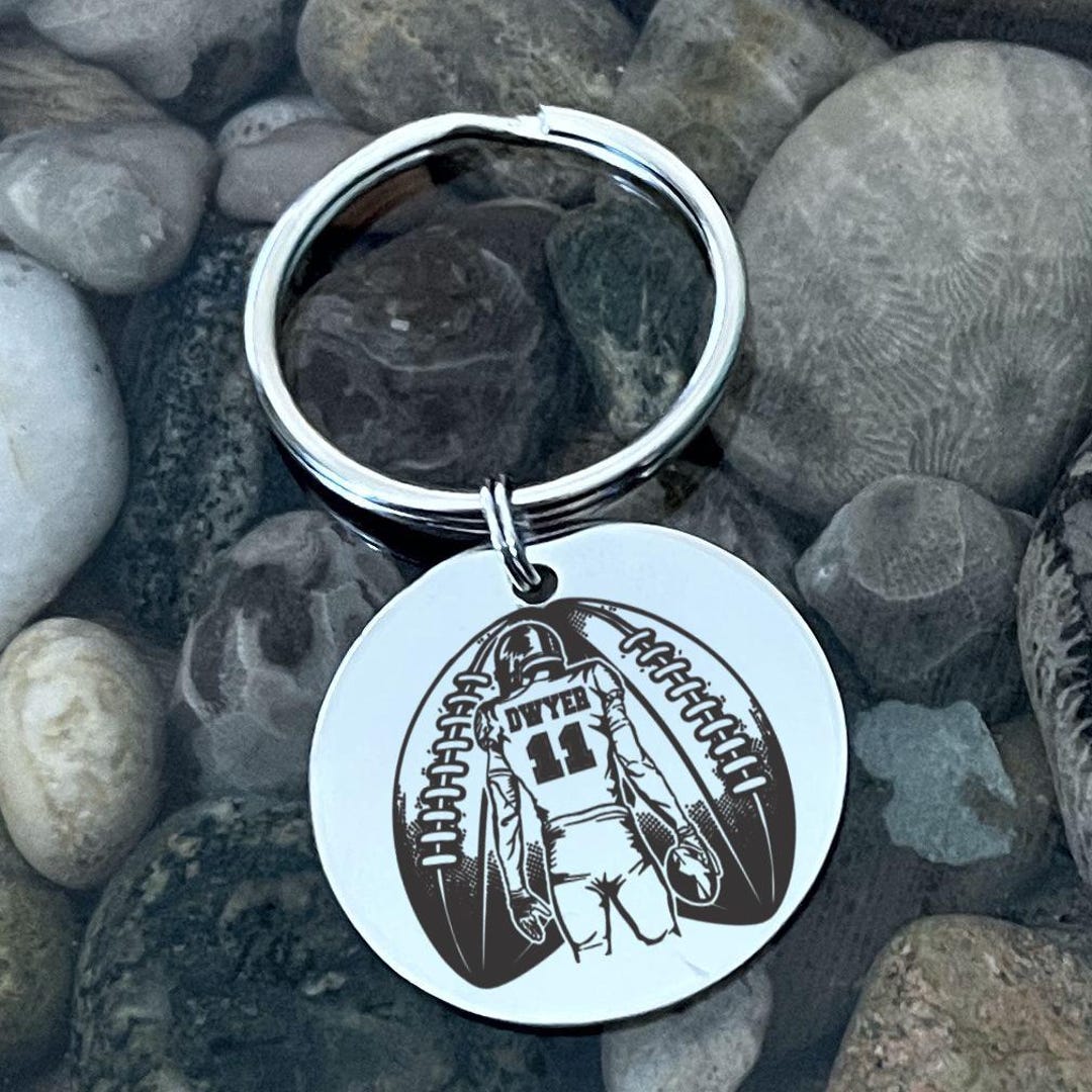 Personalized Football Team Player Uniform Jersey Key Chain Senior Night ...