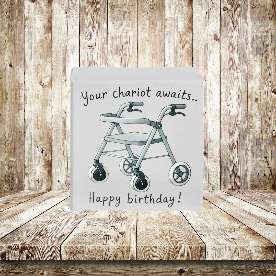 Funny Your Chariot Awaits Happy Birthday Sign Choose Style and Size ...