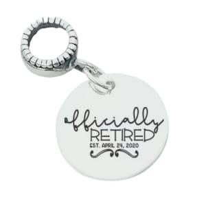 Retired Retirement Theme Personalized Custom Engraved Sterling Silver ...