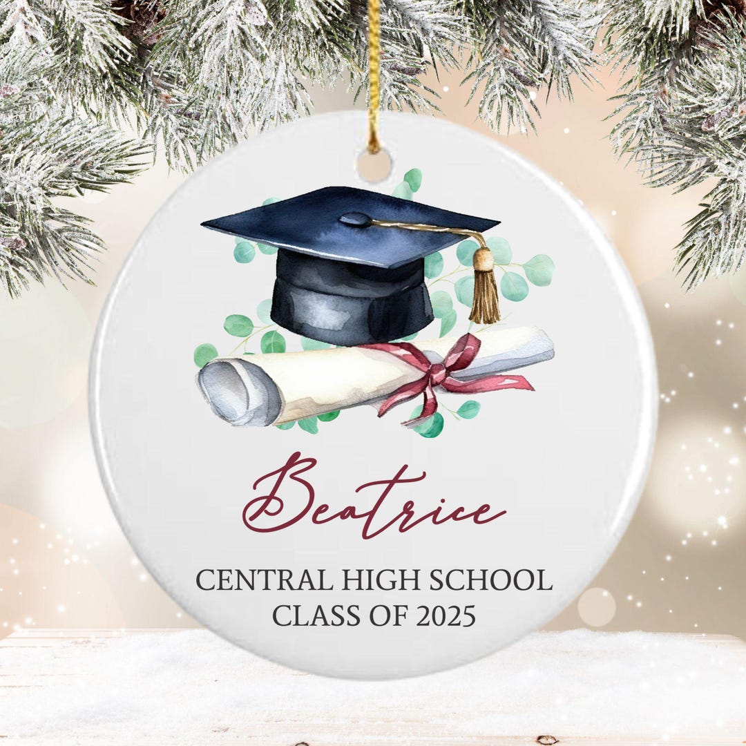 Personalized Graduation Cap Diploma Ornament Back Can Be Customized ...