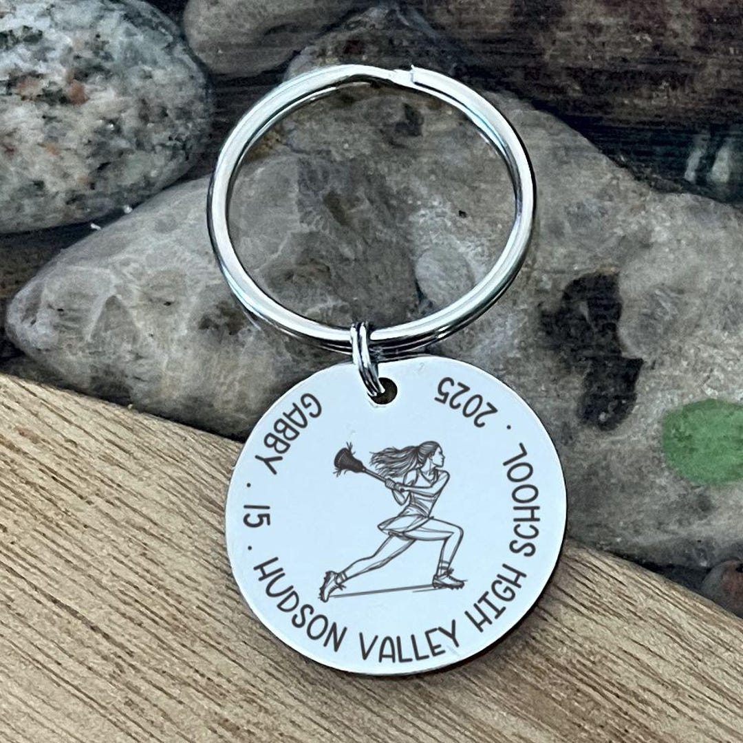 Personalized Lacrosse Female Ladies Key Chain End of the Season Senior ...