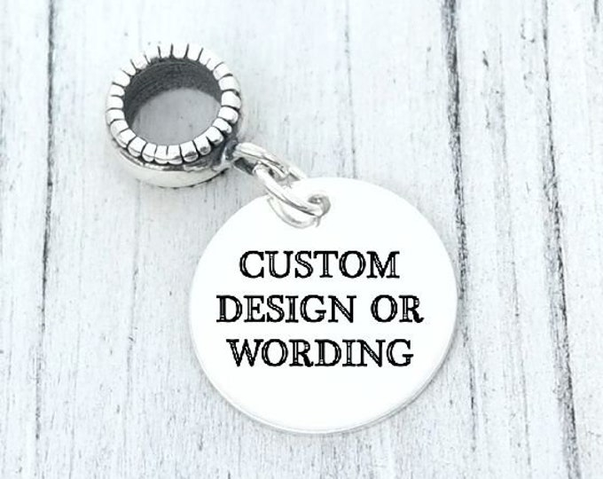 Custom Wording Personalized Custom Engraved Sterling Silver or - Etsy