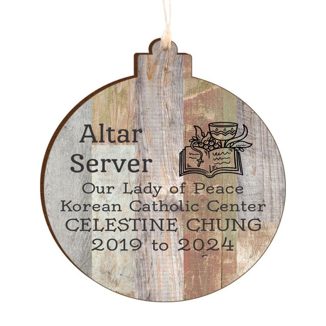 Personalized Altar Server Ornament Back Can Be Personalized Great Gift ...