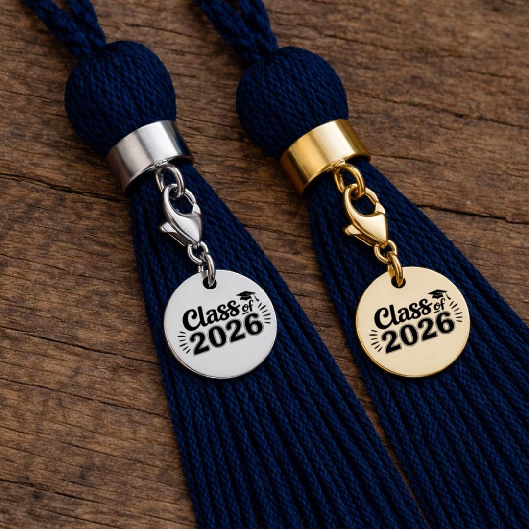 Custom Graduation Tassel Charm, Senior Class Gift, Add to Bracelet ...