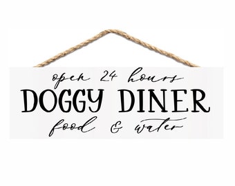 Doggy Diner Open 24 Hours Sign - Etsy