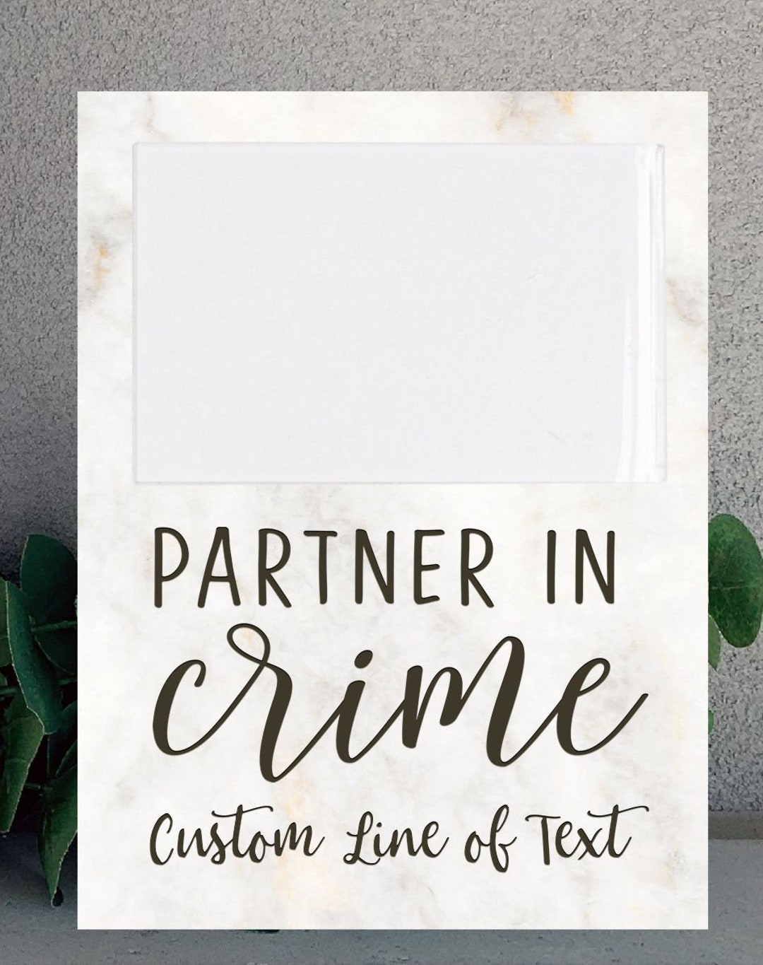 Personalized Partner in Crime Custom Engraved Picture Photo Frame is ...