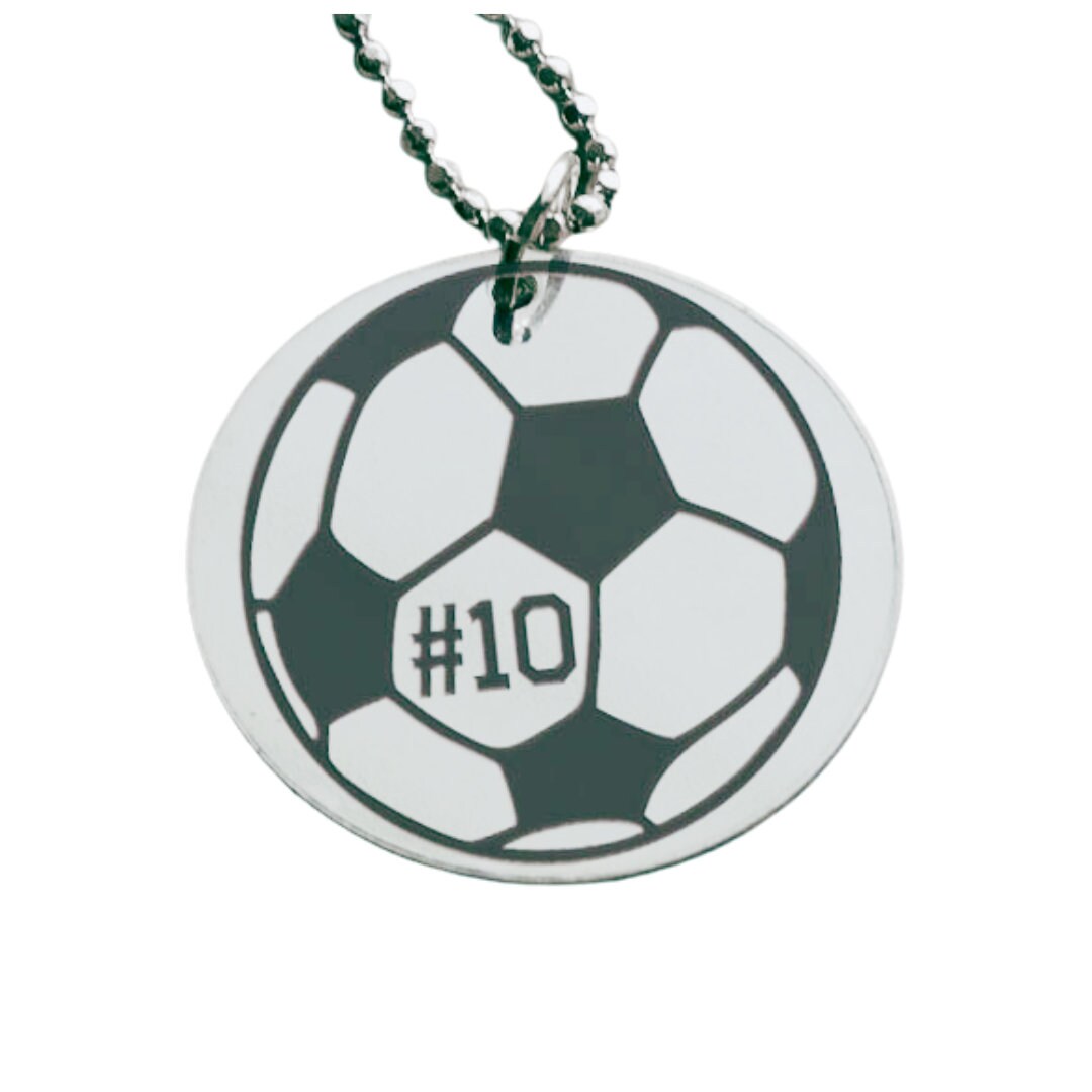 Personalized Soccer Futsal Team Player Custom Birthstone Necklace End ...