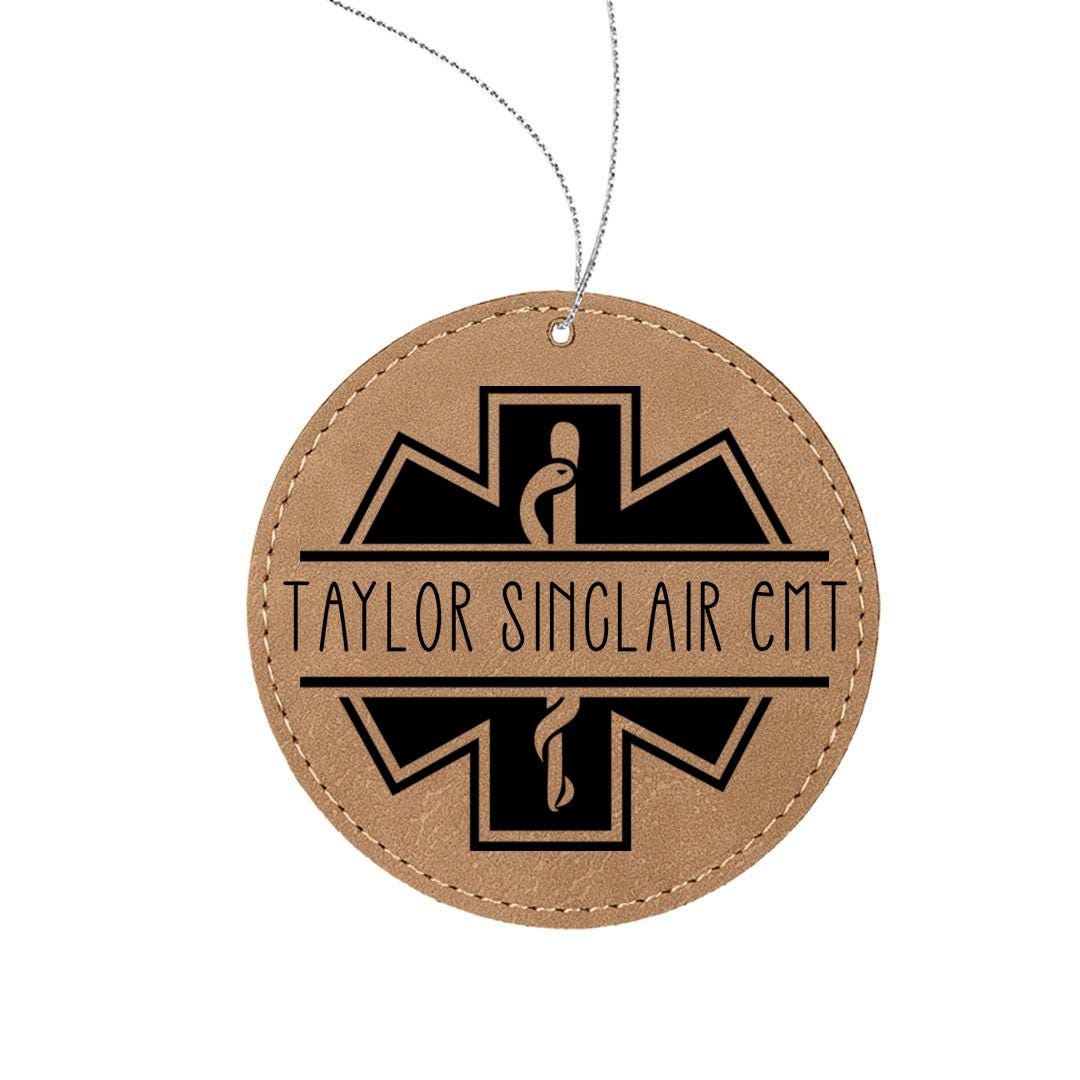 Personalized EMT Paramedic Badge Ornament Gift Christmas Gifts Back Can ...