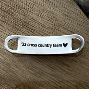 Cross Country Start Strong Finish Stronger Shoelace Charm - Team Gift ...