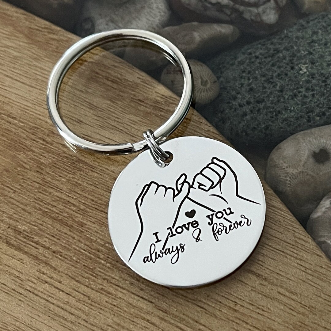 Pinky Promise I Love You Always and Forever Key Chain Gift - Back Can ...