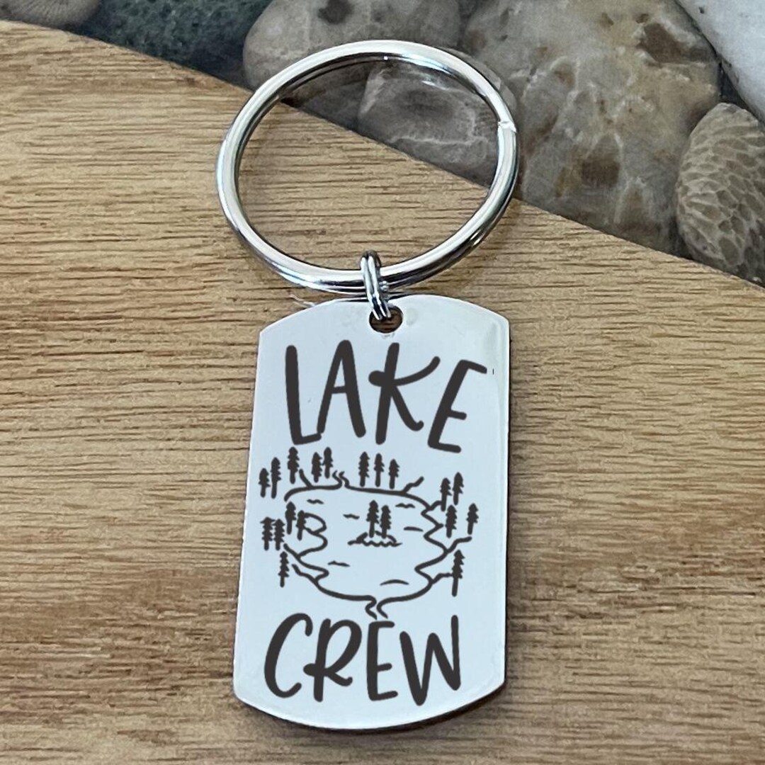Lake Crew Key Chain Back Can Be Personalized With Custom Message Great ...