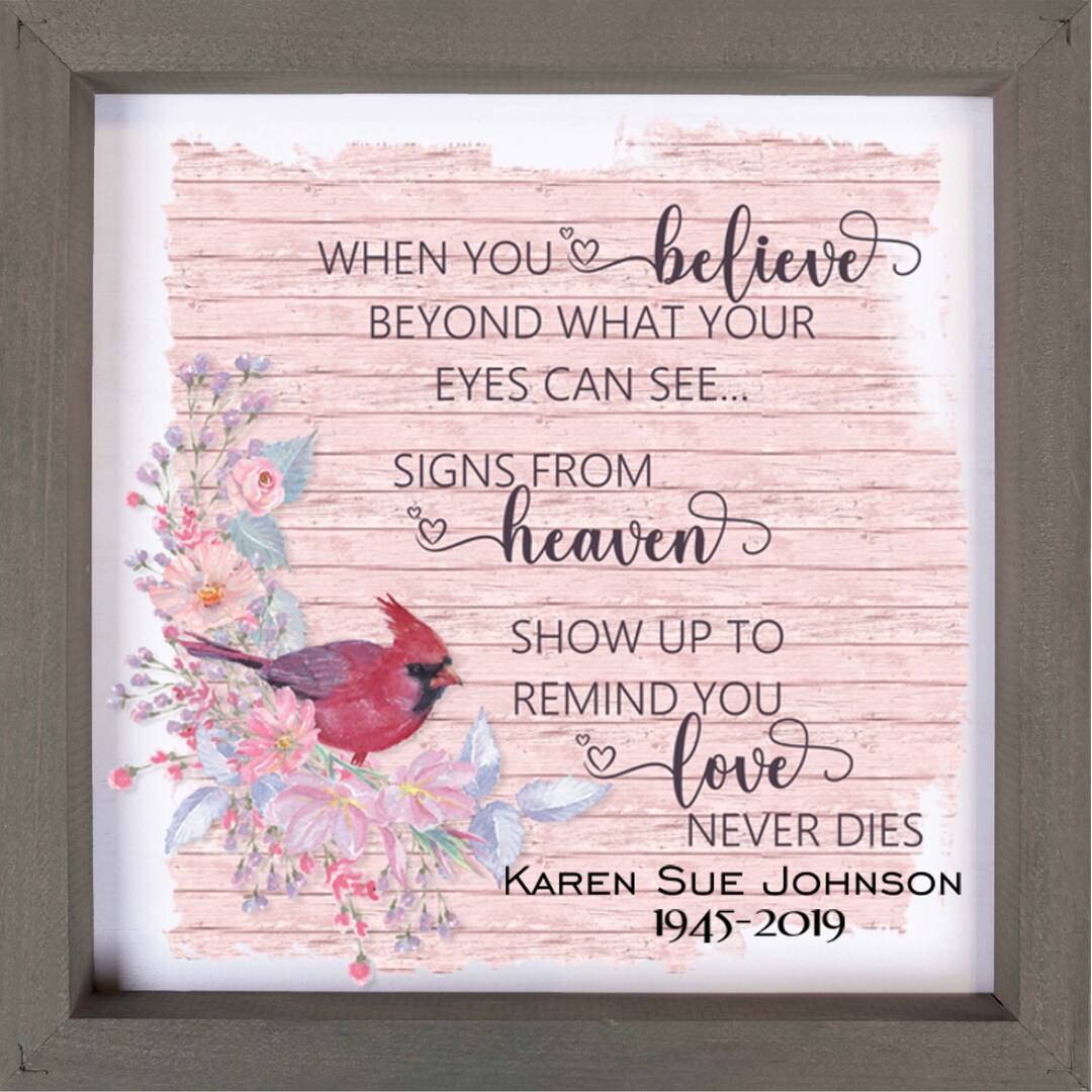 Personalized Signs From Heaven Show up to Remind You Cardinal - Etsy