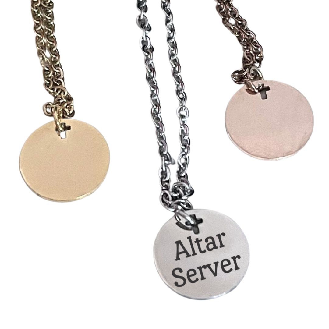 Altar Server Religious Cross Cut Out Stainless Steel in Silver, Rose ...