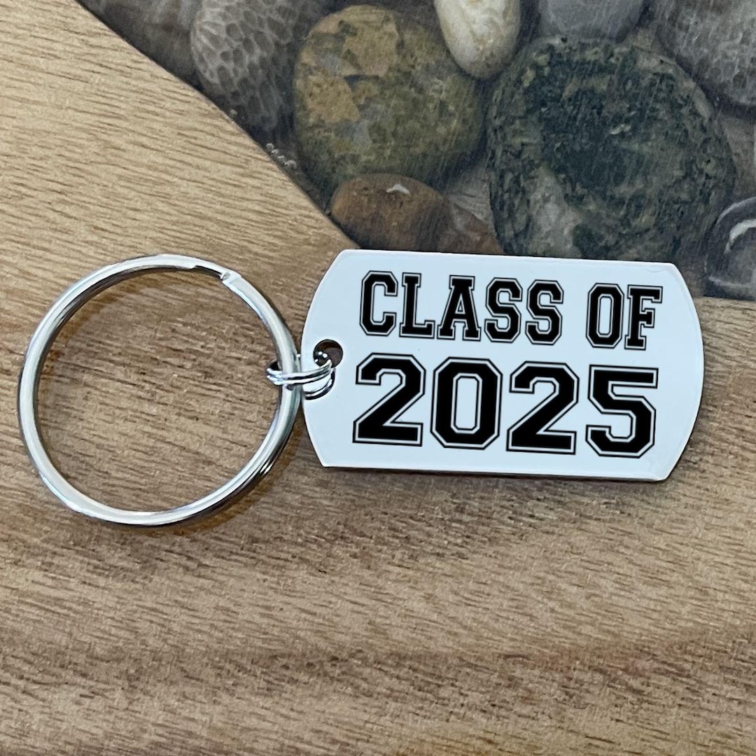 Personalized Senior Class of 2026 Keychain, Customized Back, Custom ...