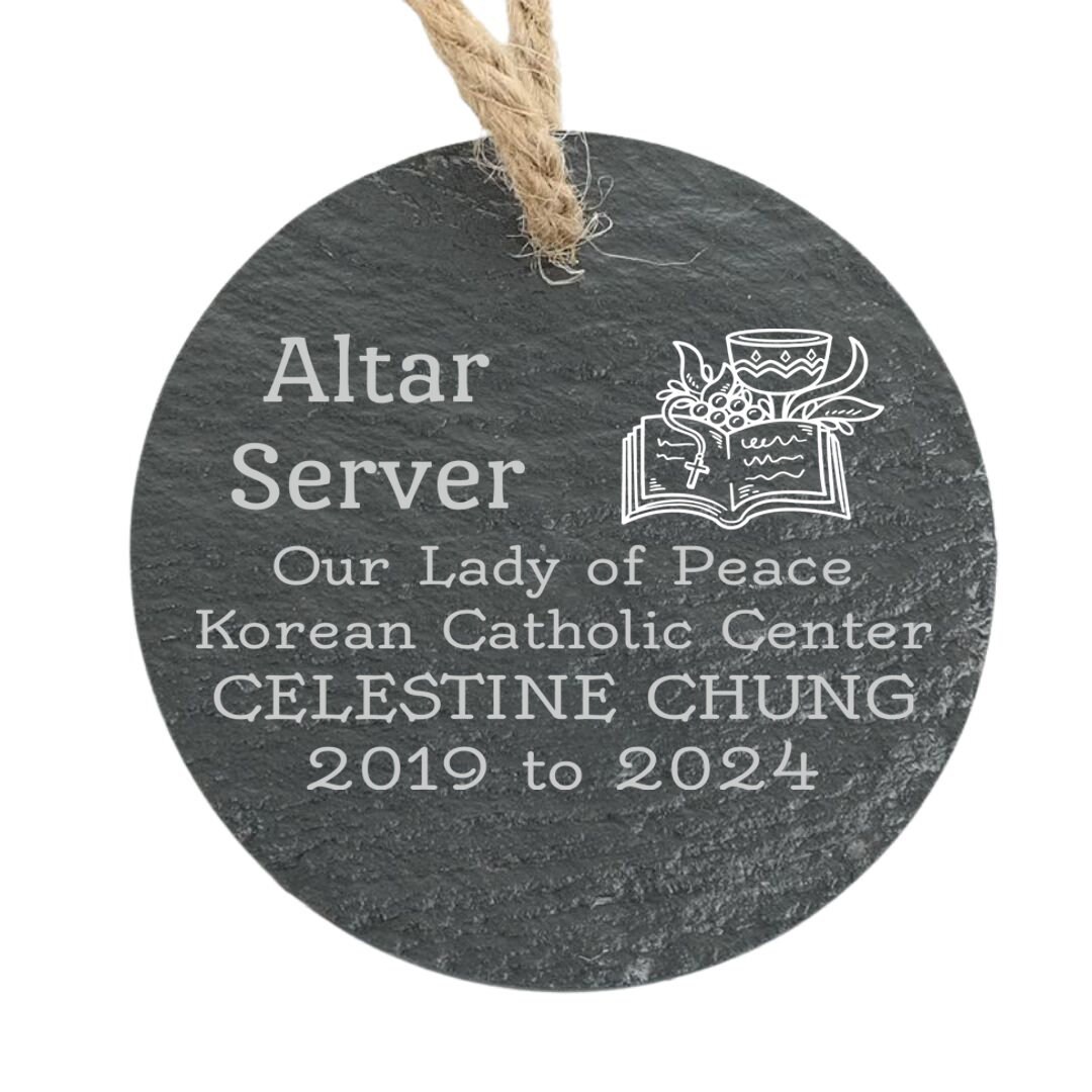 Personalized Slate Altar Server Ornament: Catholic Gift, Service ...