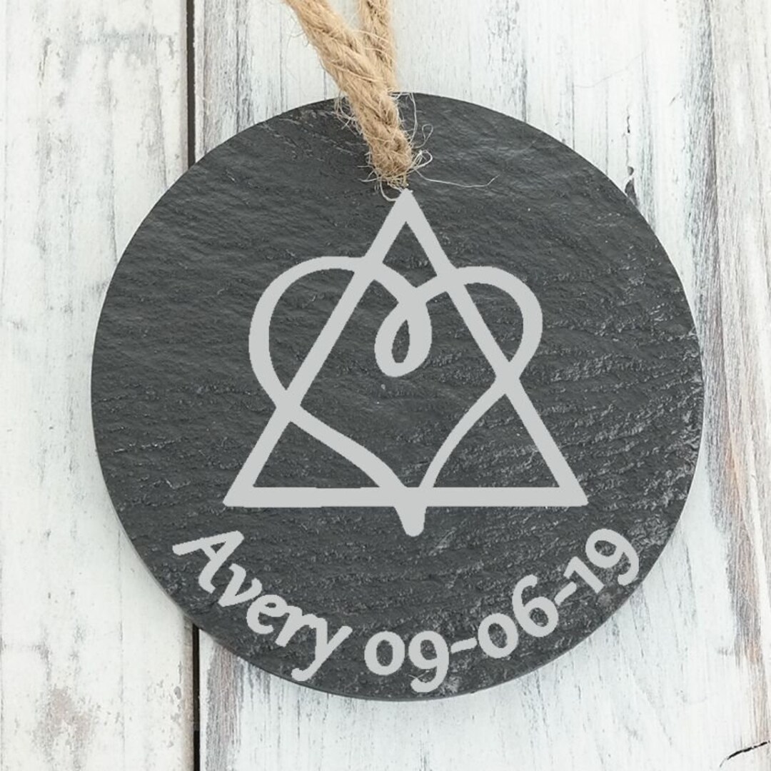 Personalized Adoption Symbol Adopt Gotcha Day Slate Ornament - Back Can ...