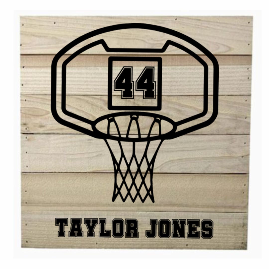 Personalized Basketball Hoop Backboard Player Team Sign or Sitter End ...