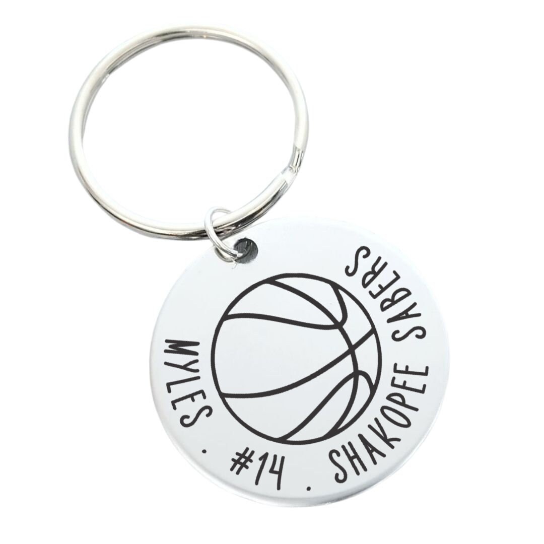 Personalized Basketball Keychain, End of the Season Senior Night Gift ...
